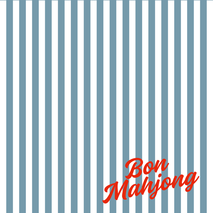 Cabana Stripe Blue Mahjong Mat | Premium Neoprene American Mahjong ...