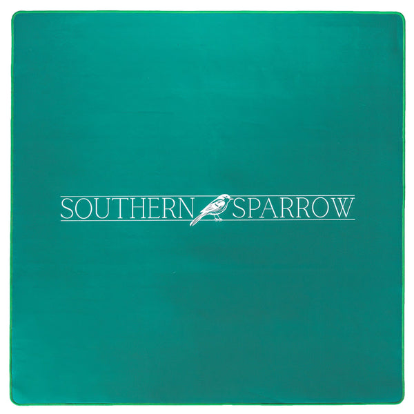 Mahjong Game Mat | Logo in Masters Green by Southern Sparrow