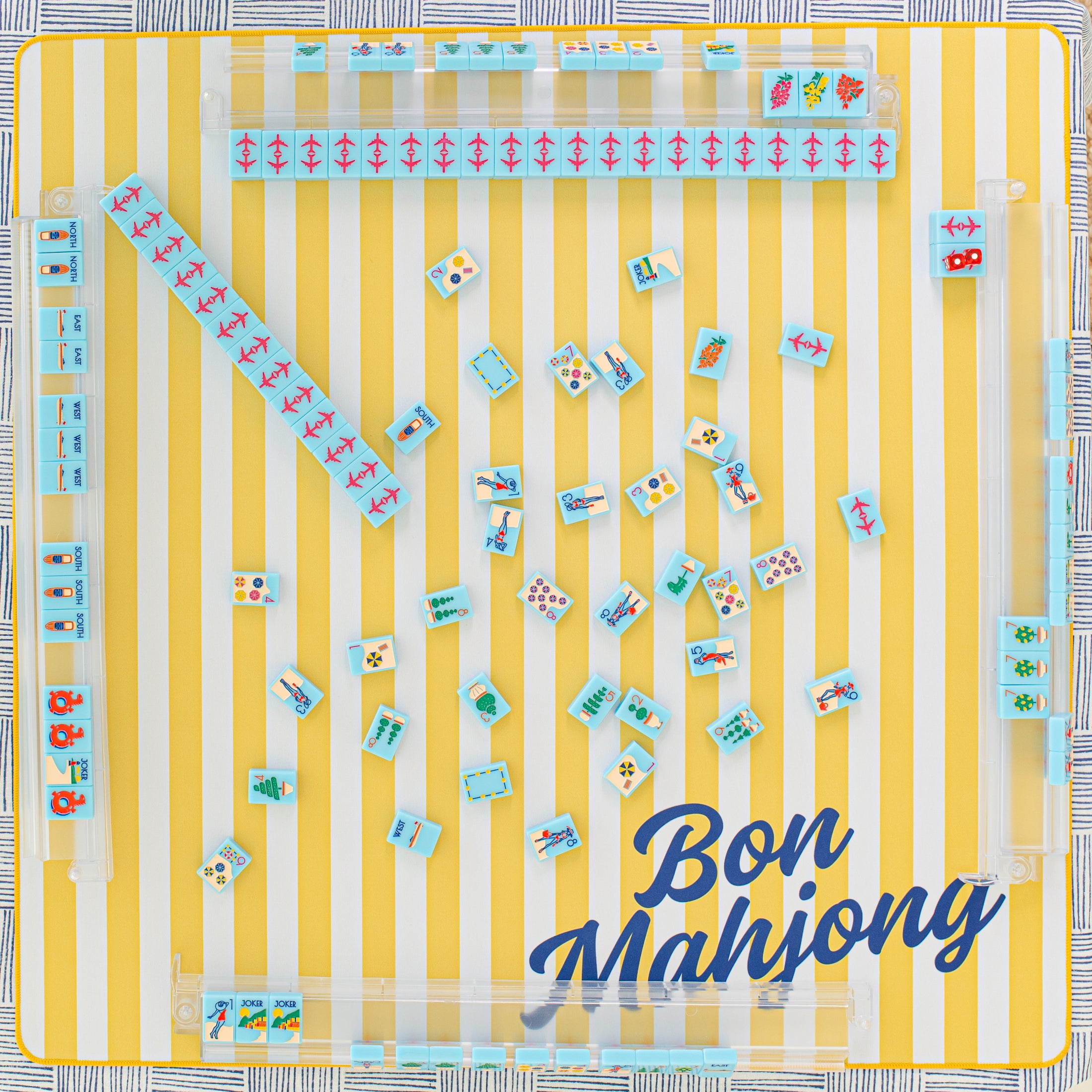 Riviera Jet Set Mahjong Tiles | Luxury Ocean & Beach Mahjong Set French ...
